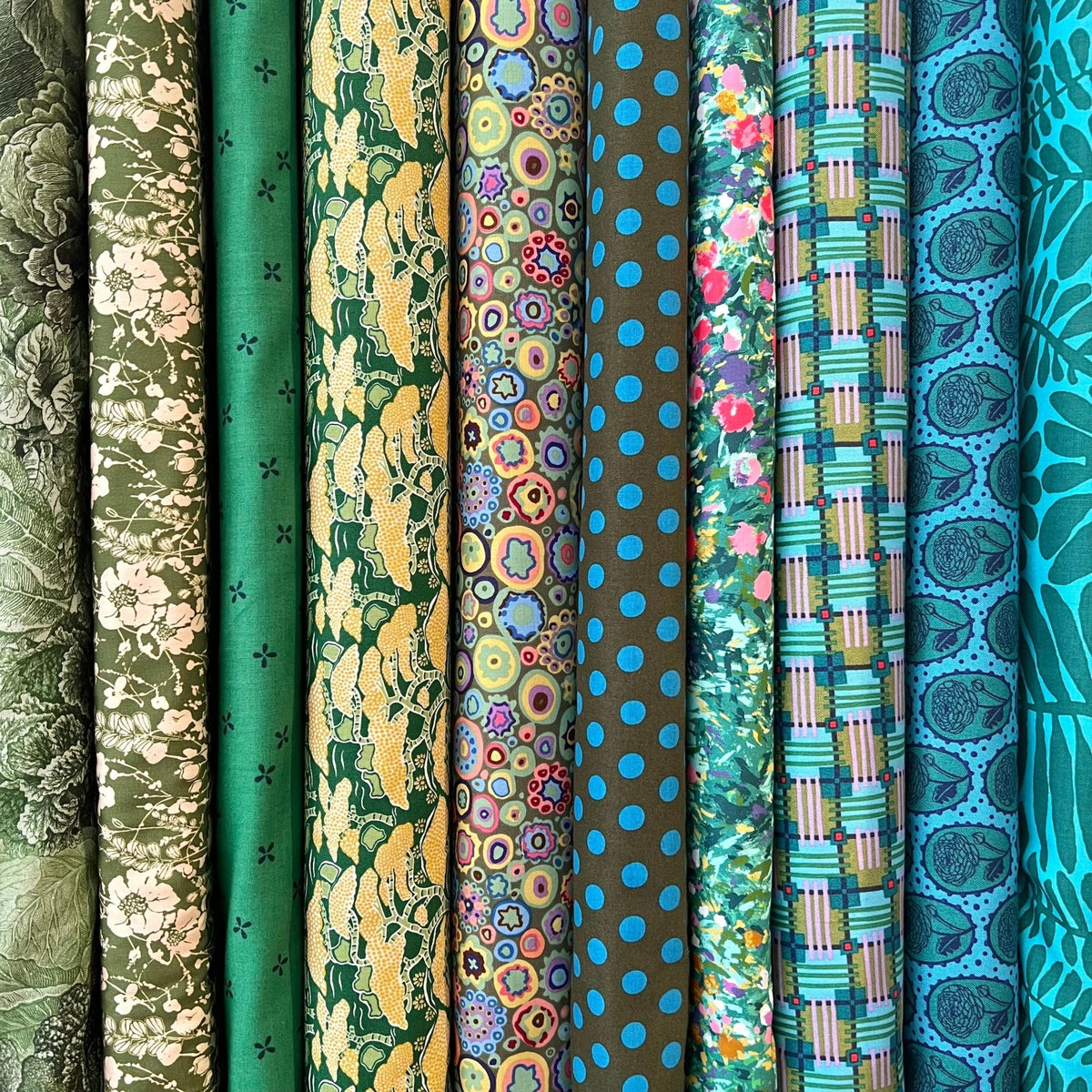 Green + Teal Fabric – Harmony