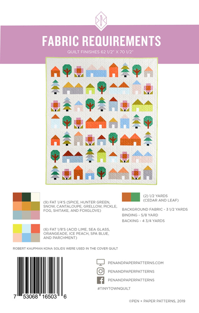 Pen and Paper Patterns / Tiny Town Quilt Pattern – Harmony