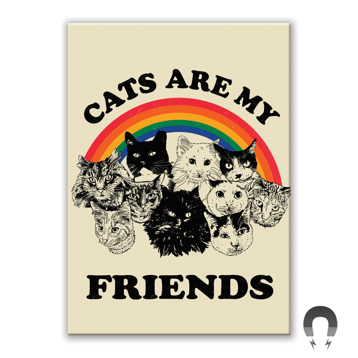 Cats Are My Friends Rectangle Magnet – Harmony