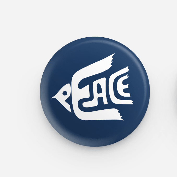 Pinback Button / Peace (Dove) – Harmony