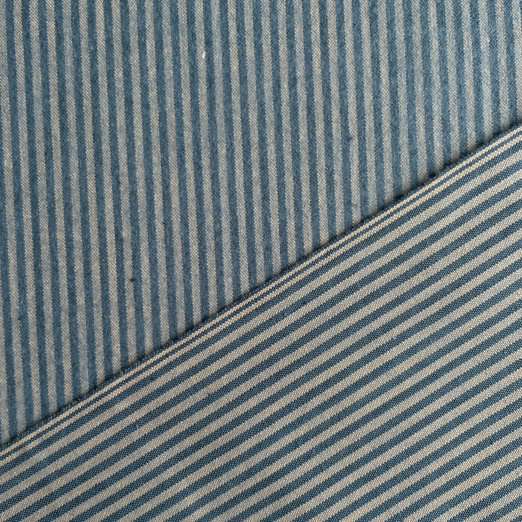 Brushed Cotton Stripe / Denim – Harmony