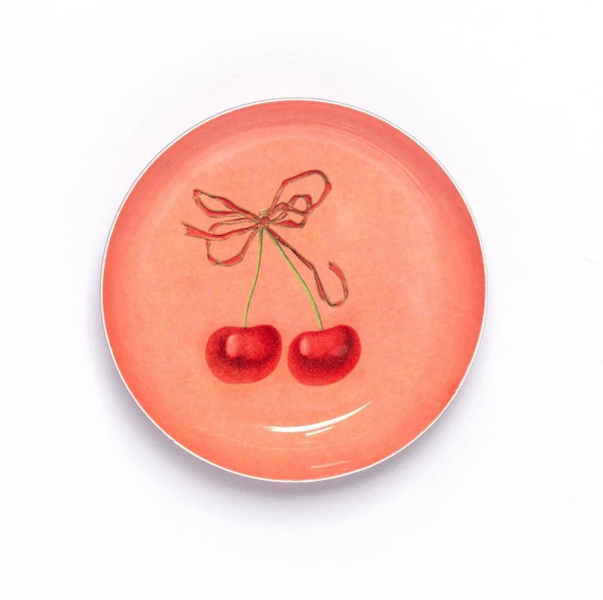 Round Enamel Tray / Cherries – Harmony