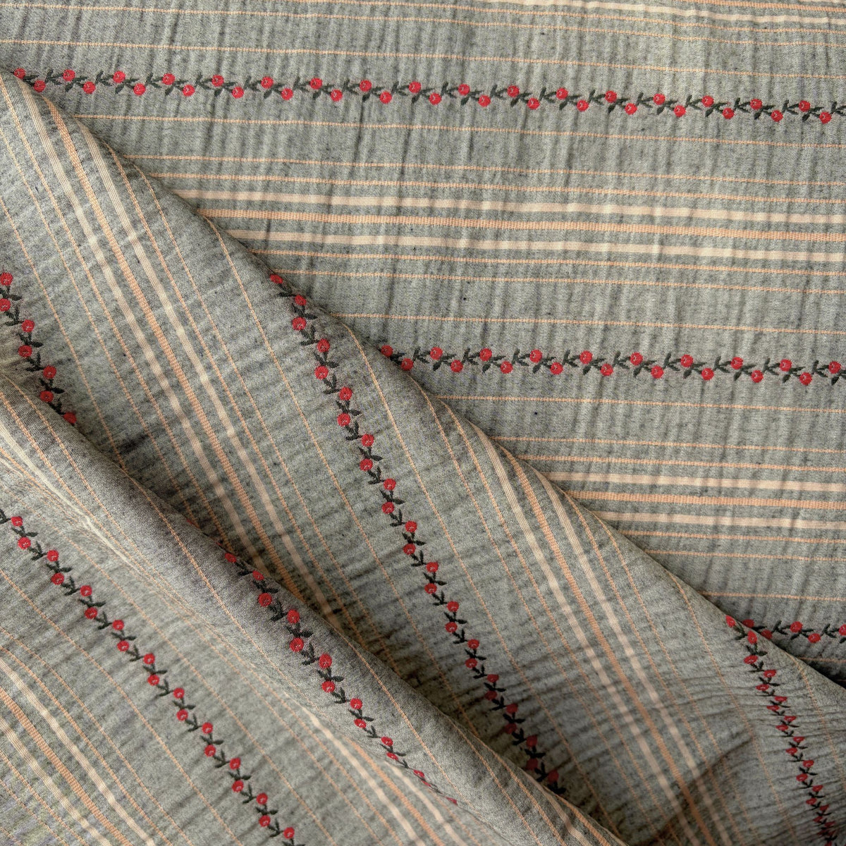 Cottage Garden Stripe / Chambray – Harmony