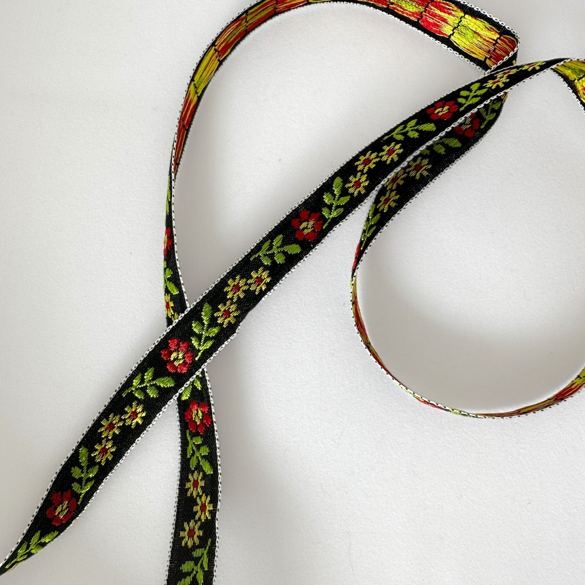 Vintage Japanese Floral Jacquard Ribbon – Harmony