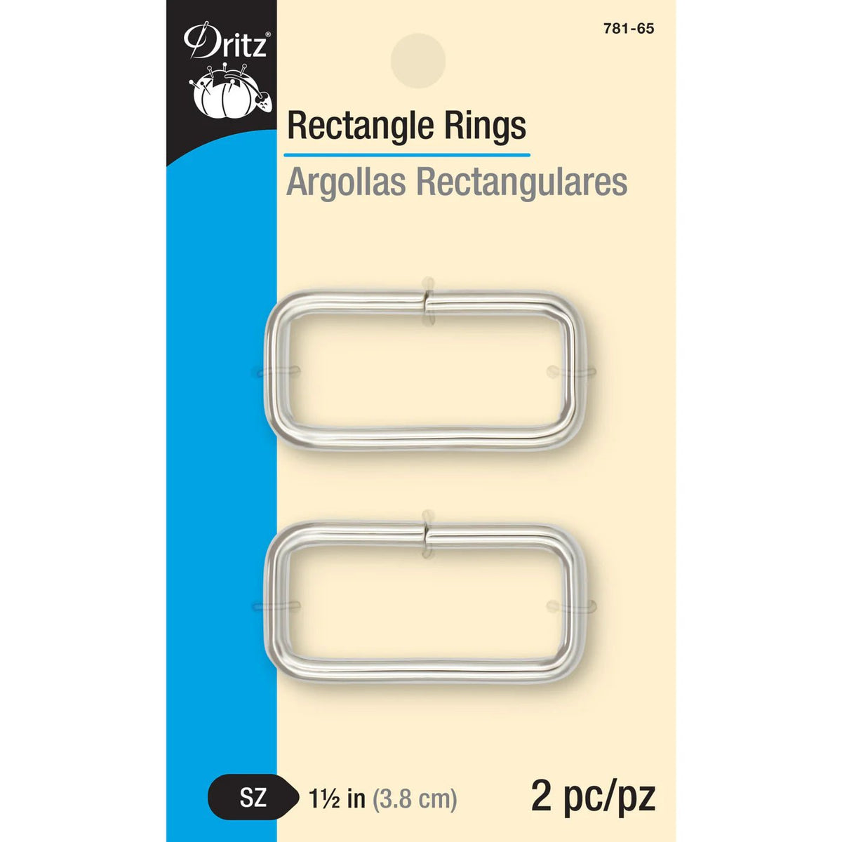 1-1/2" Rectangle Rings / Silver – Harmony