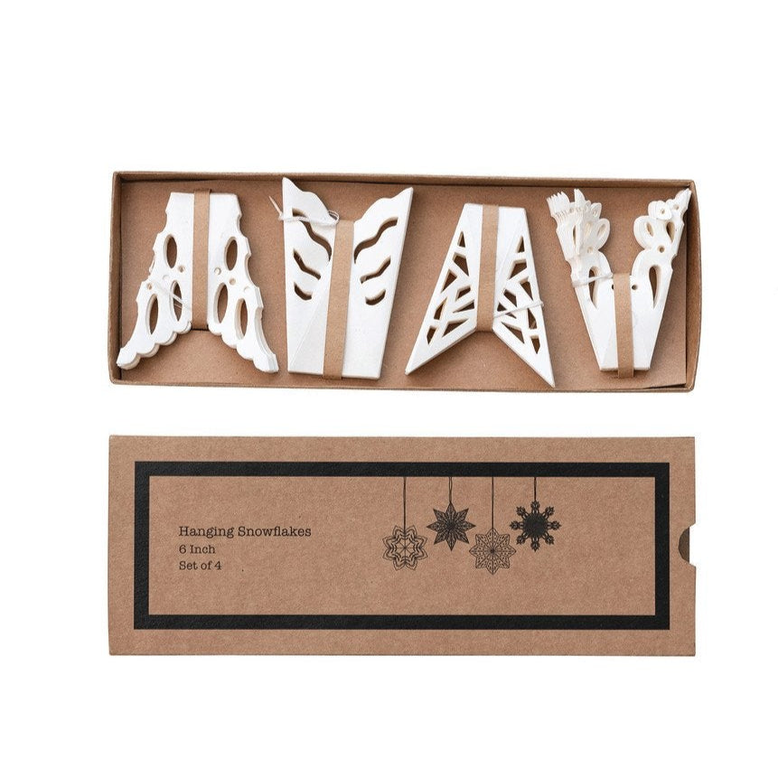 Paper Folding Snowflake Ornaments, Set of 4 – Harmony