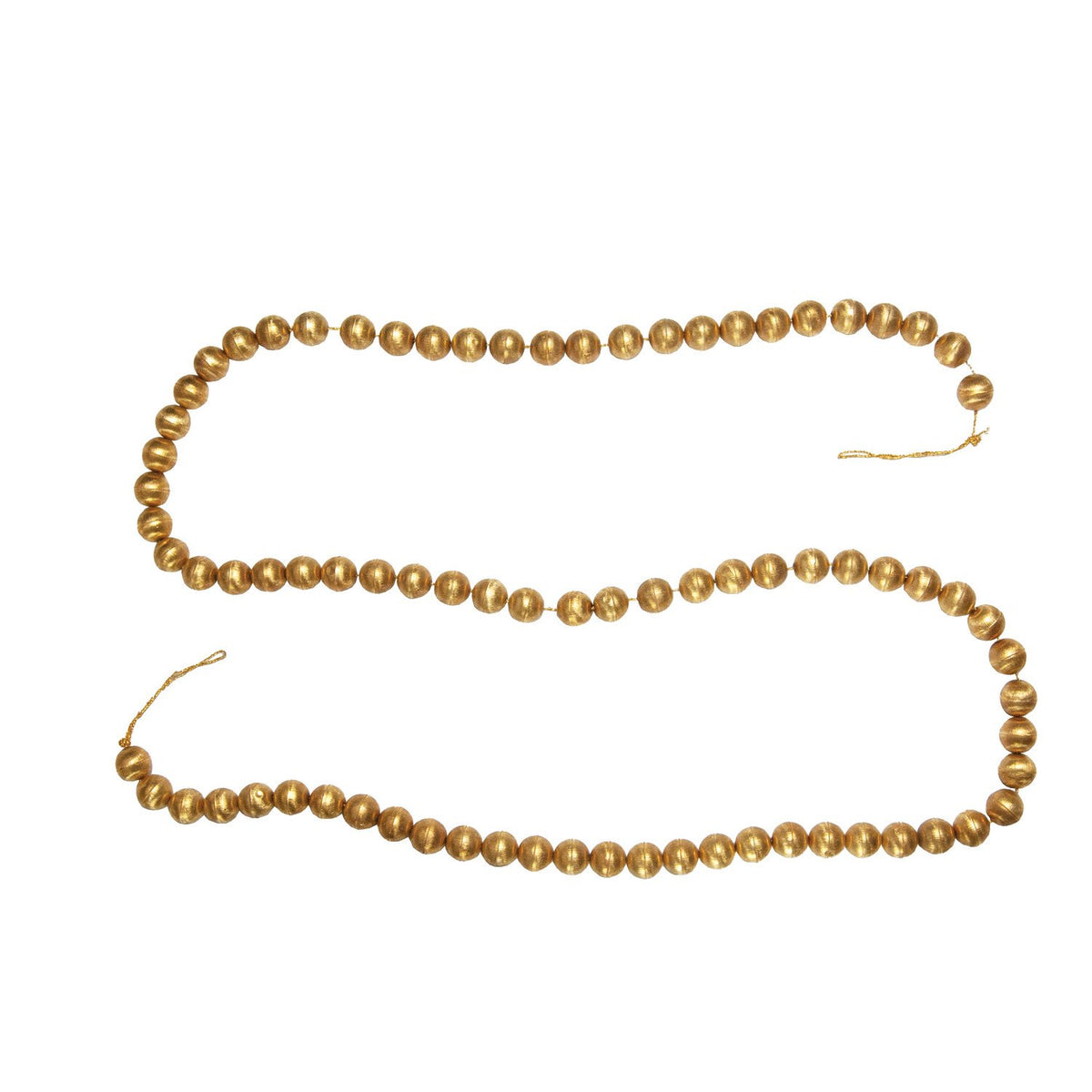 Handmade Embossed Metal Ball Garland with Gold Finish – Harmony