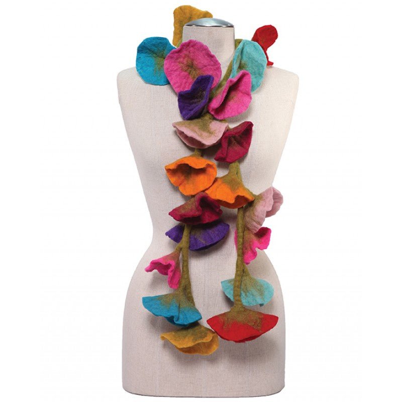 Felted Flower Scarf/Garland / Multi – Harmony